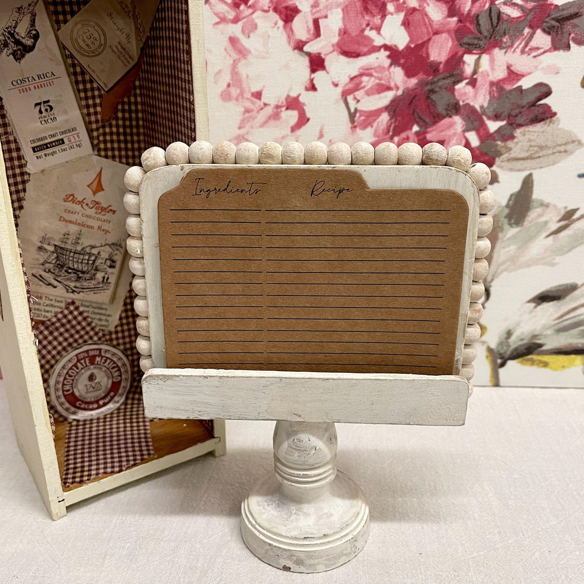 Beaded Recipe Card Holder