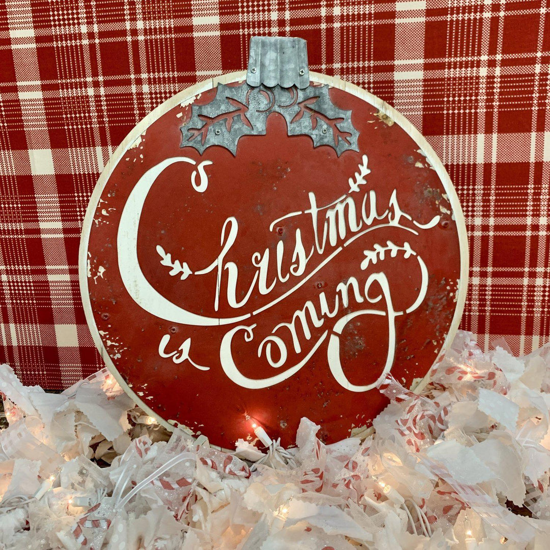 Christmas Wood Sign "Christmas is Coming"