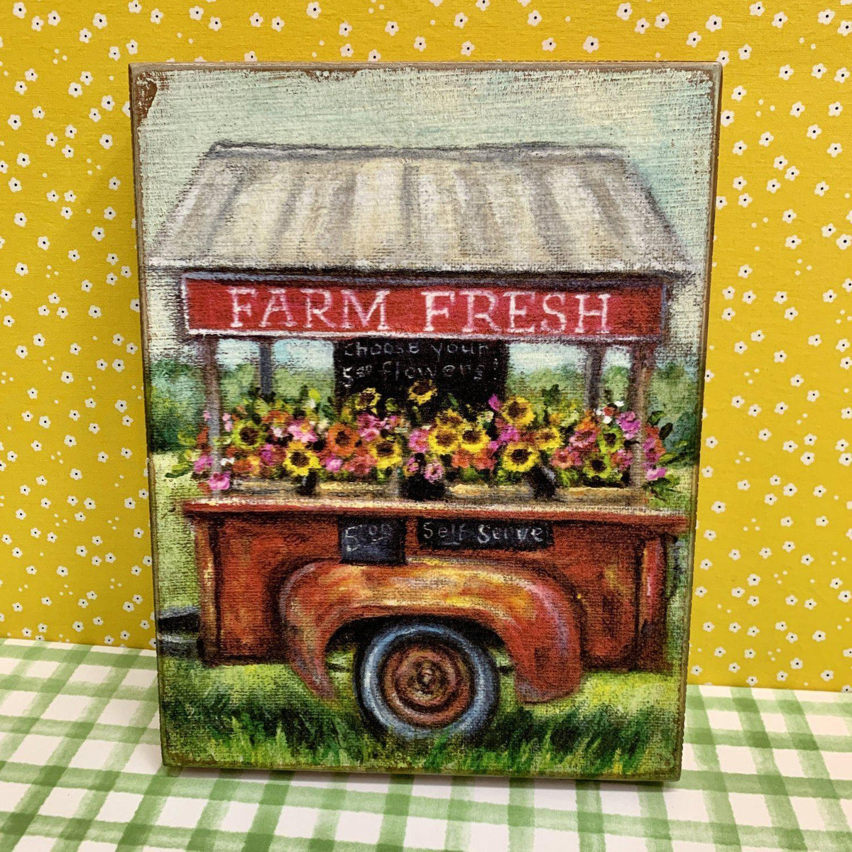 "Farm Fresh flowers" Canvas Art