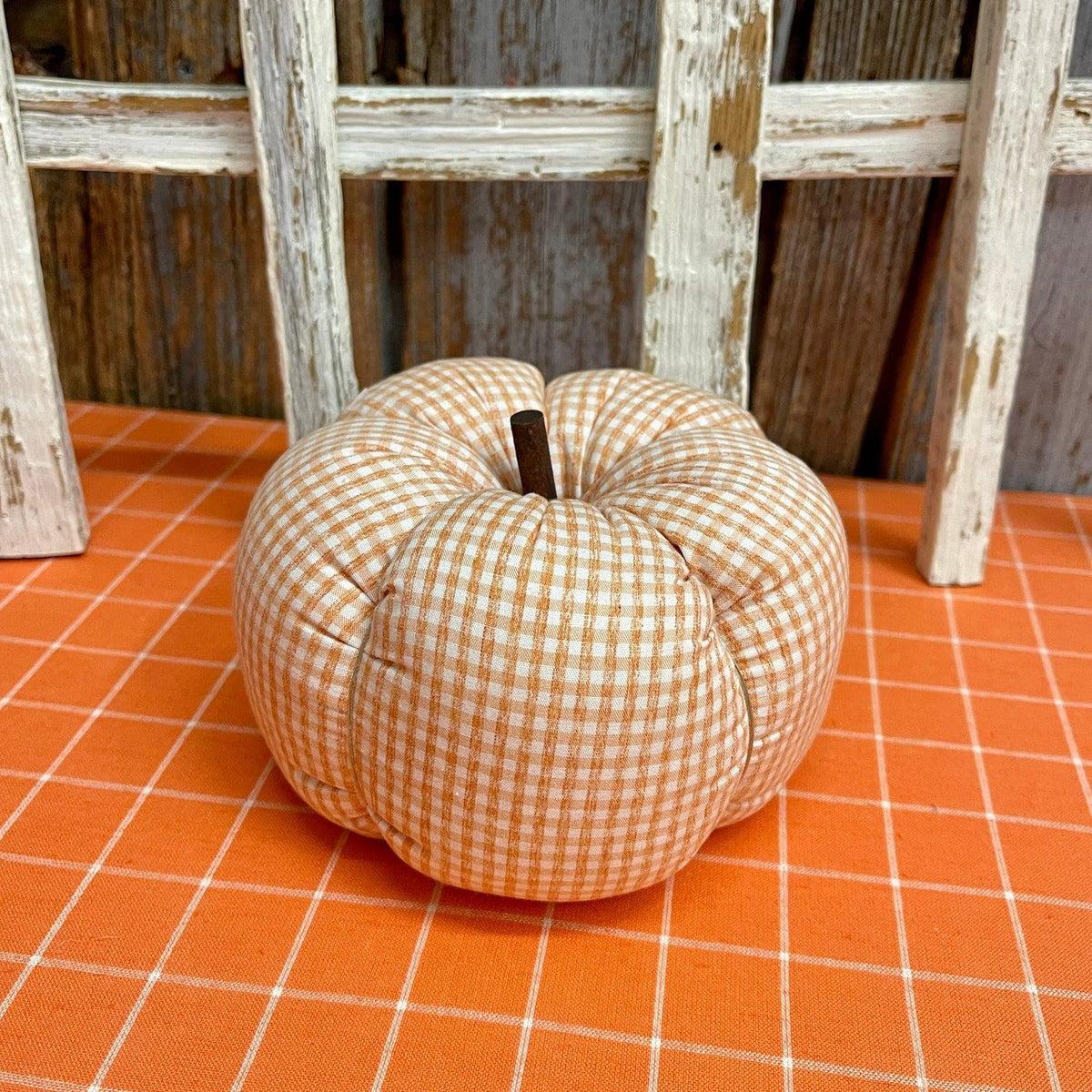 Orange & White checked Pumpkins