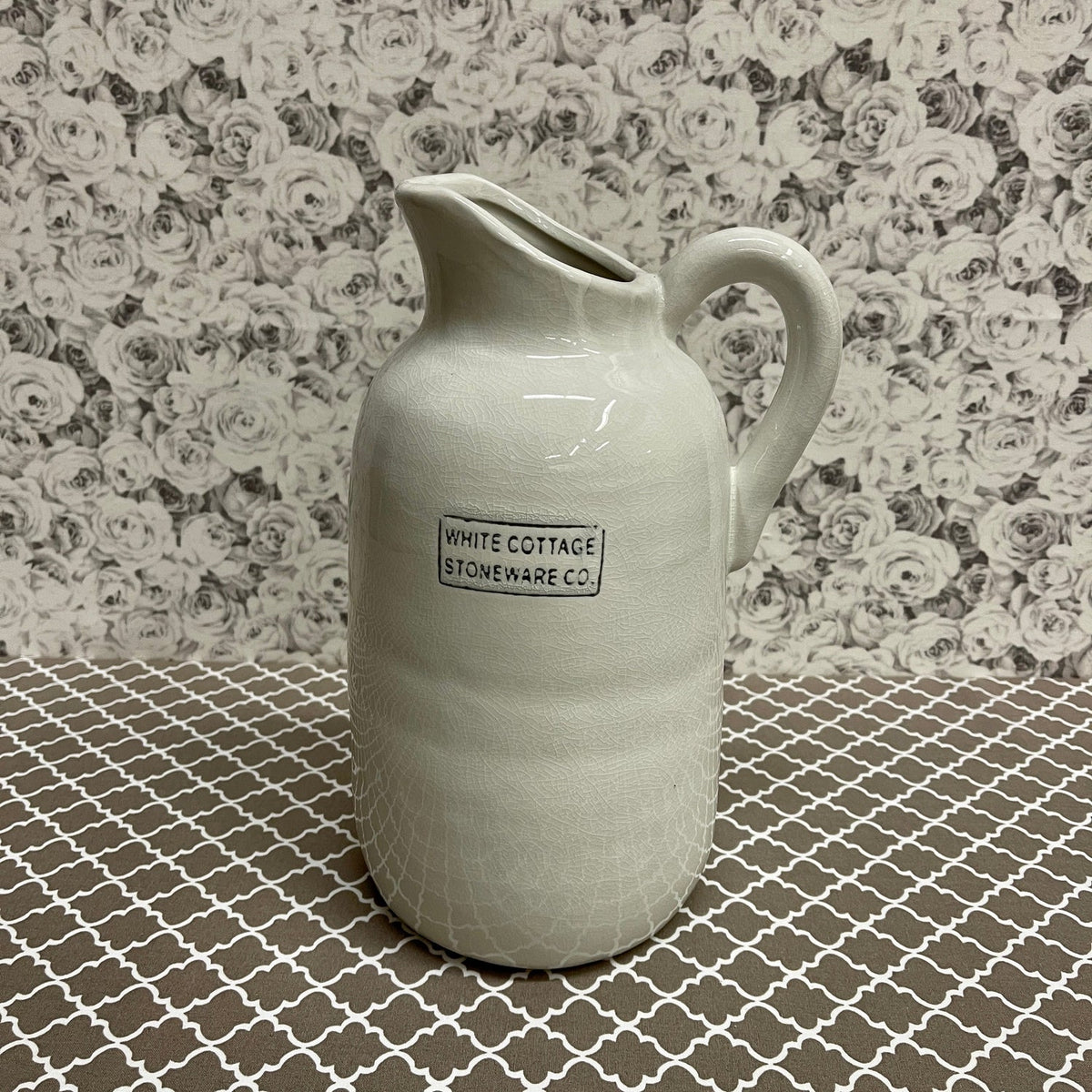 White Cottage Stoneware Pitcher